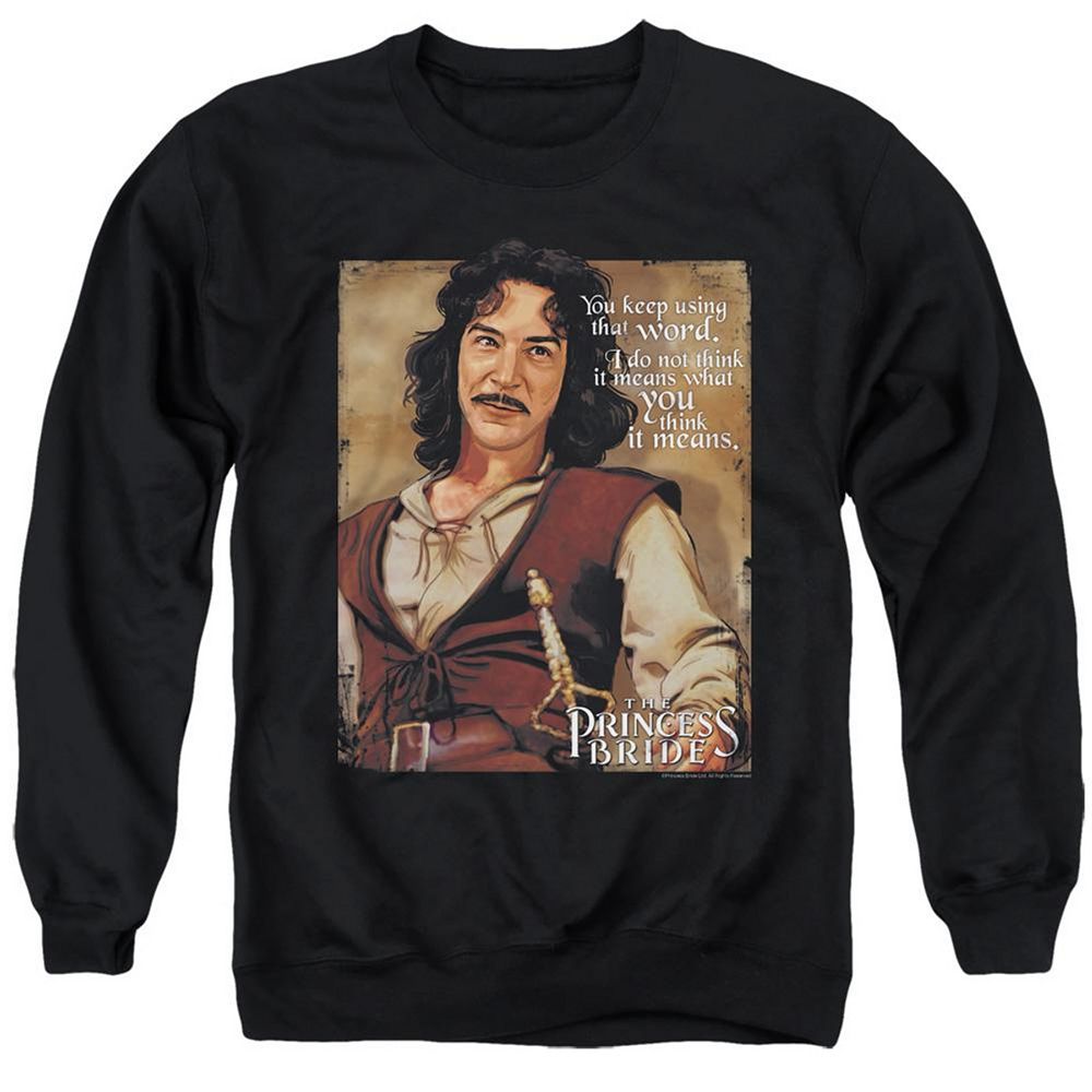 Princess Bride Word Adult Crewneck Sweatshirt