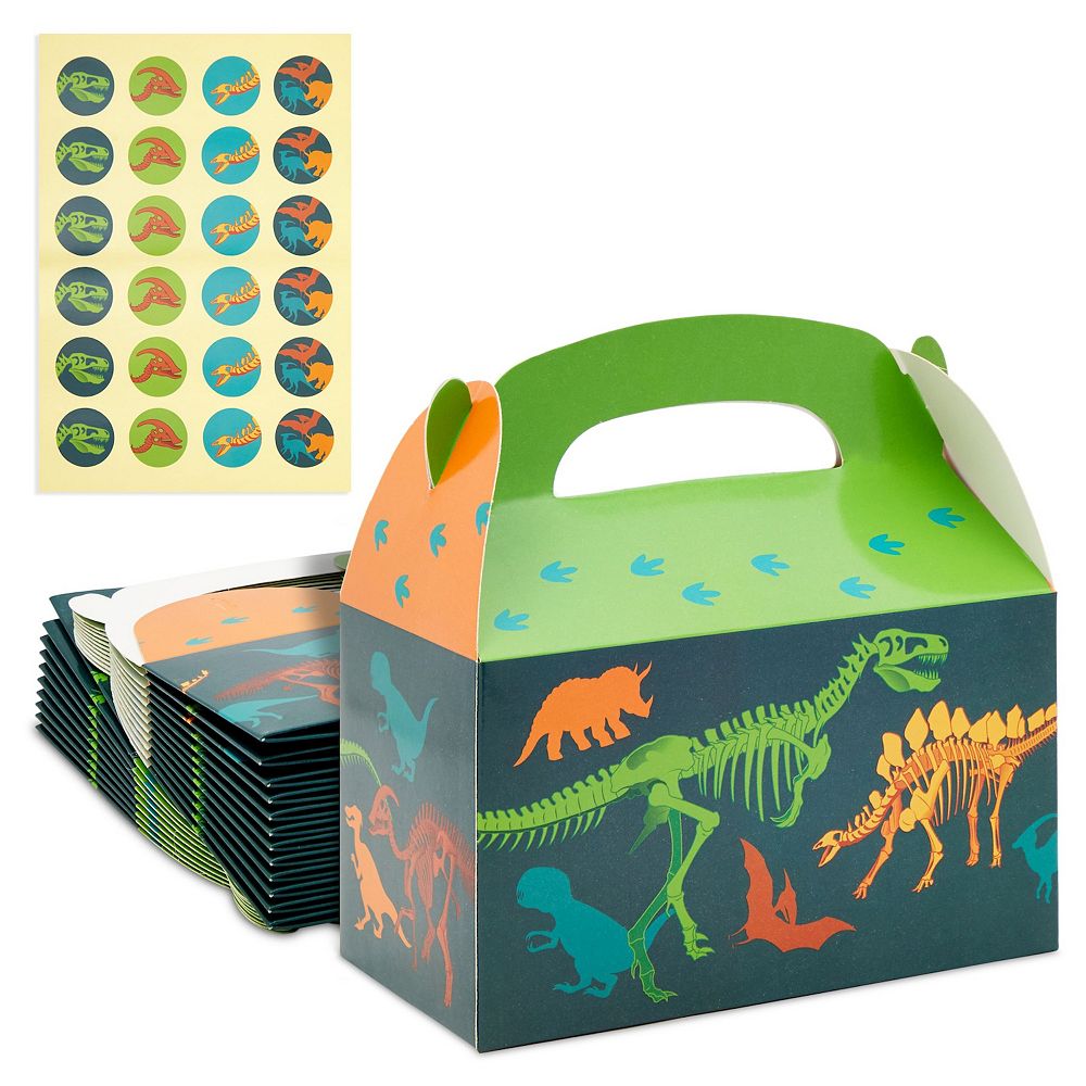 24 Pack Dinosaur Party Favor Boxes For Kids' Dino Birthday, 6.2x3.6x3.5 In