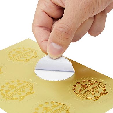 48 Sheets Blue Certificate Of Completion Award Paper W/ Foil Stickers ...