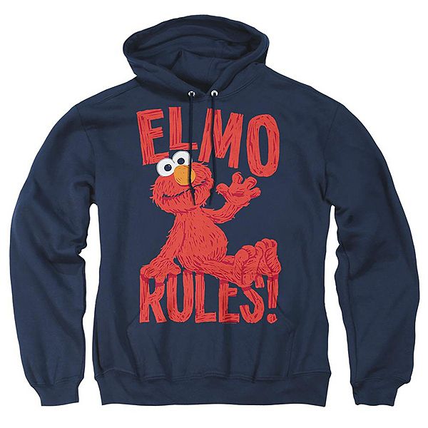 Sesame Street Elmo Rules Adult Pull Over Hoodie