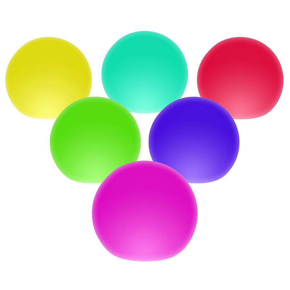 6 Pcs Rgb Color Changing Led Pool Ball Lights
