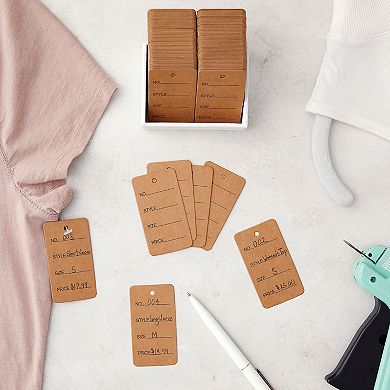 1000 Kraft Paper Retail Price Tags For Boutique Supplies, Clothing ...