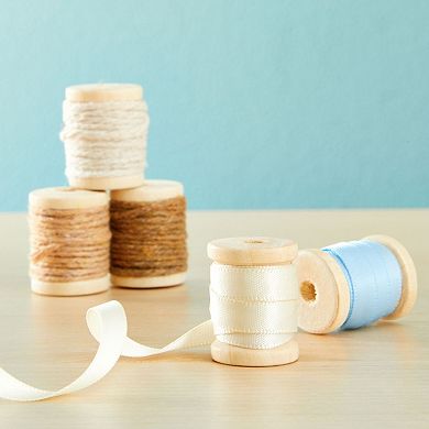 50 Pack Empty Wooden Thread Spools For Arts And Crafts, 0.75 X 1 In, 0. ...
