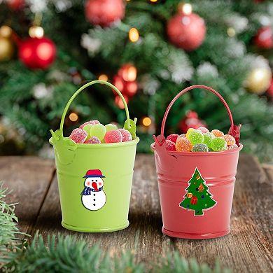 24 Pack Mini Metal Buckets For Crafts, 2" Tin Pails For Party Favors, 4 ...