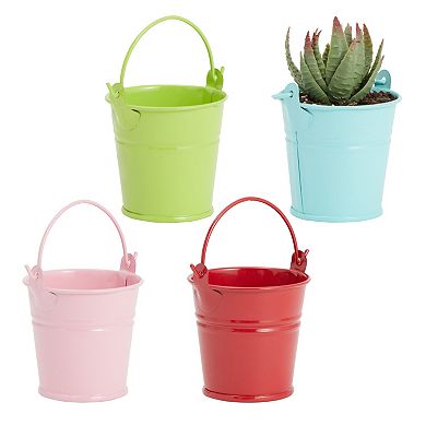 24 Pack Mini Metal Buckets For Crafts, 2" Tin Pails For Party Favors, 4 ...