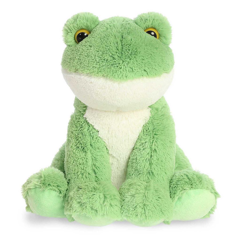 Aurora Large Green 14" Frog Cuddly Stuffed Animal
