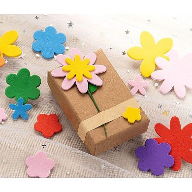 700 Piece Small Foam Flower Stickers, Assorted Colors, Arts And Crafts ...