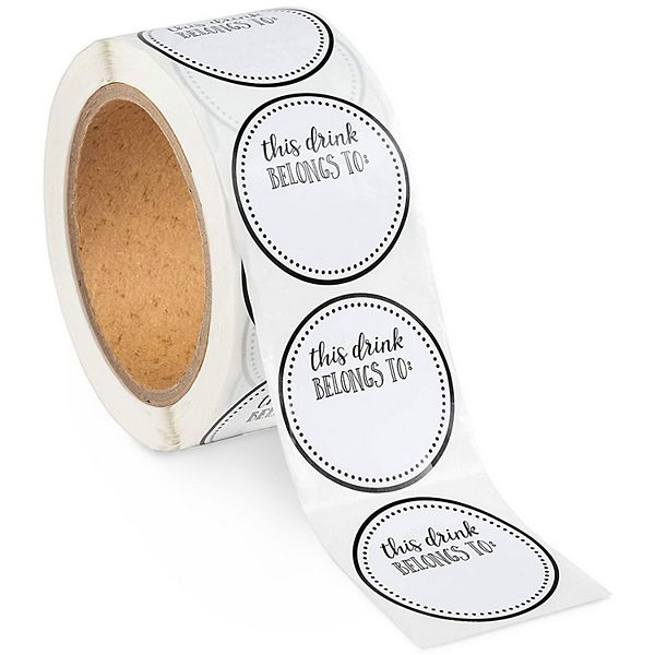 500 Pack Drink Stickers For Cups, Blank Cup Labels For Wedding ...