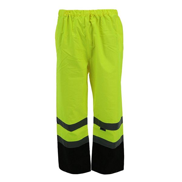 Men's Fluorescent Waterproof Pants With Reflective Strips