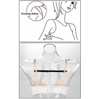 Elastic Non-slip Adjustable Bra Shoulder Strap Clips Holder For Women