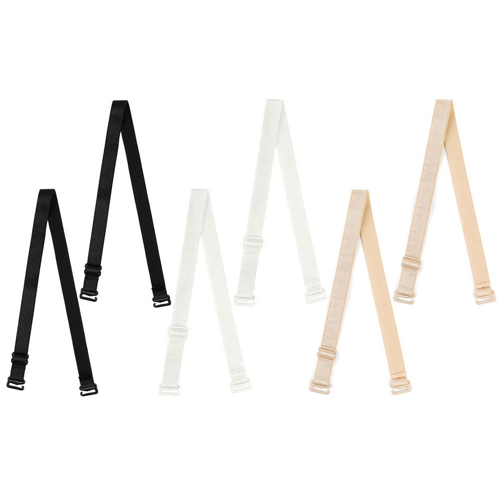 3 Pairs Stretchable Shoulder Bra Straps Adjustable Elastic Straps for Women