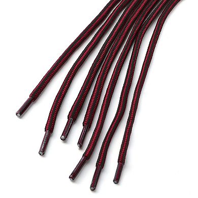 3 Pairs Round Rope Dual Colored Striped 1/5 Thick Boot Shoelace for ...