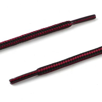 3 Pairs Round Rope Dual Colored Striped 1/5 Thick Boot Shoelace for ...