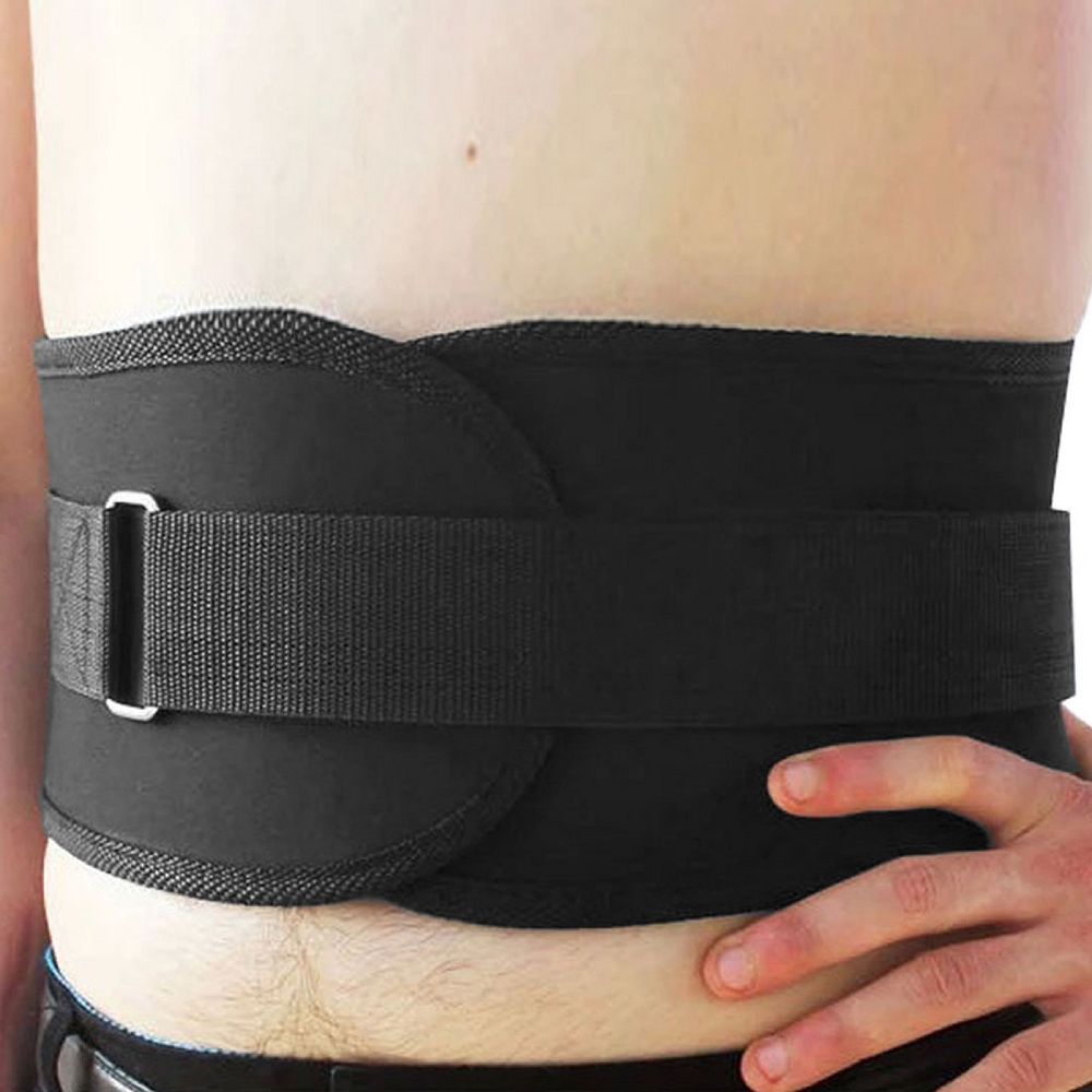 Black M Size Adjustable Waist Brace Belt Lumbar Support Posture ...