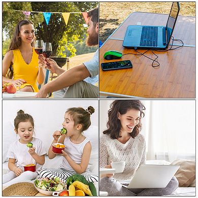 Foldable Laptop Table Picnic Bed Tray Tables With Tote Bag For Sofa ...