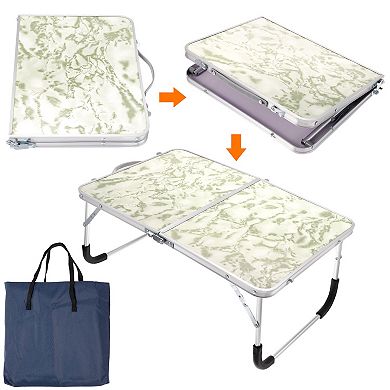 Foldable Laptop Table Picnic Bed Tray Tables With Tote Bag For Sofa ...