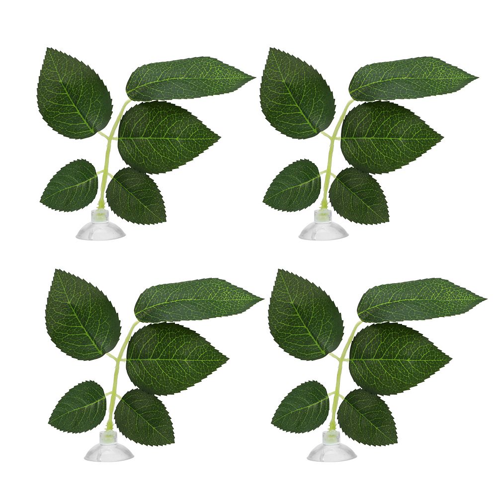 4pcs Betta Fish Leaf Pad Hammock Resting Hide Plants Decor Green With ...