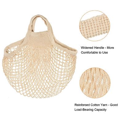 Cotton Mesh Bag, 15x12.2" Reusable Mesh Net String Grocery Bags Organizer