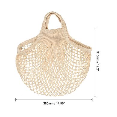 Cotton Mesh Bag, 15x12.2" Reusable Mesh Net String Grocery Bags Organizer