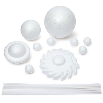 Build A Styrofoam Solar System 22 Piece 3D Solar System Model Kit For