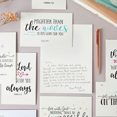 48 Pack Christian Greeting Cards With Inspirational Bible Verses, 4x6 In
