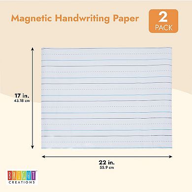 2 Sheets Of Magnetic Lined Handwriting Paper, Dry Erase Sentence Strips ...