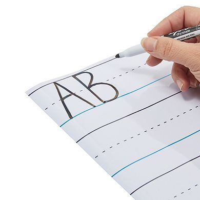 2 Sheets Of Magnetic Lined Handwriting Paper, Dry Erase Sentence Strips ...