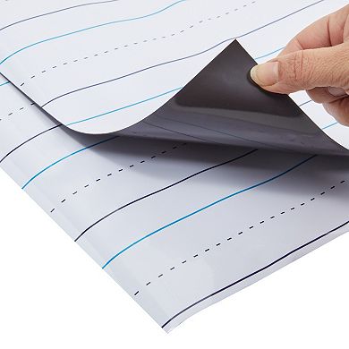 2 Sheets Of Magnetic Lined Handwriting Paper, Dry Erase Sentence Strips ...