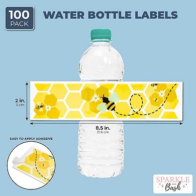 Personalized Labels Printed OR Printable Bee Water Bottle Labels Bumble ...