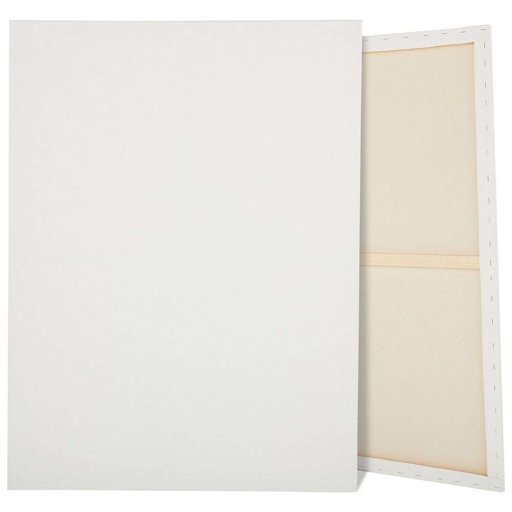 2 Pack Stretched White Canvas Boards For Painting For Acrylic, Oil ...