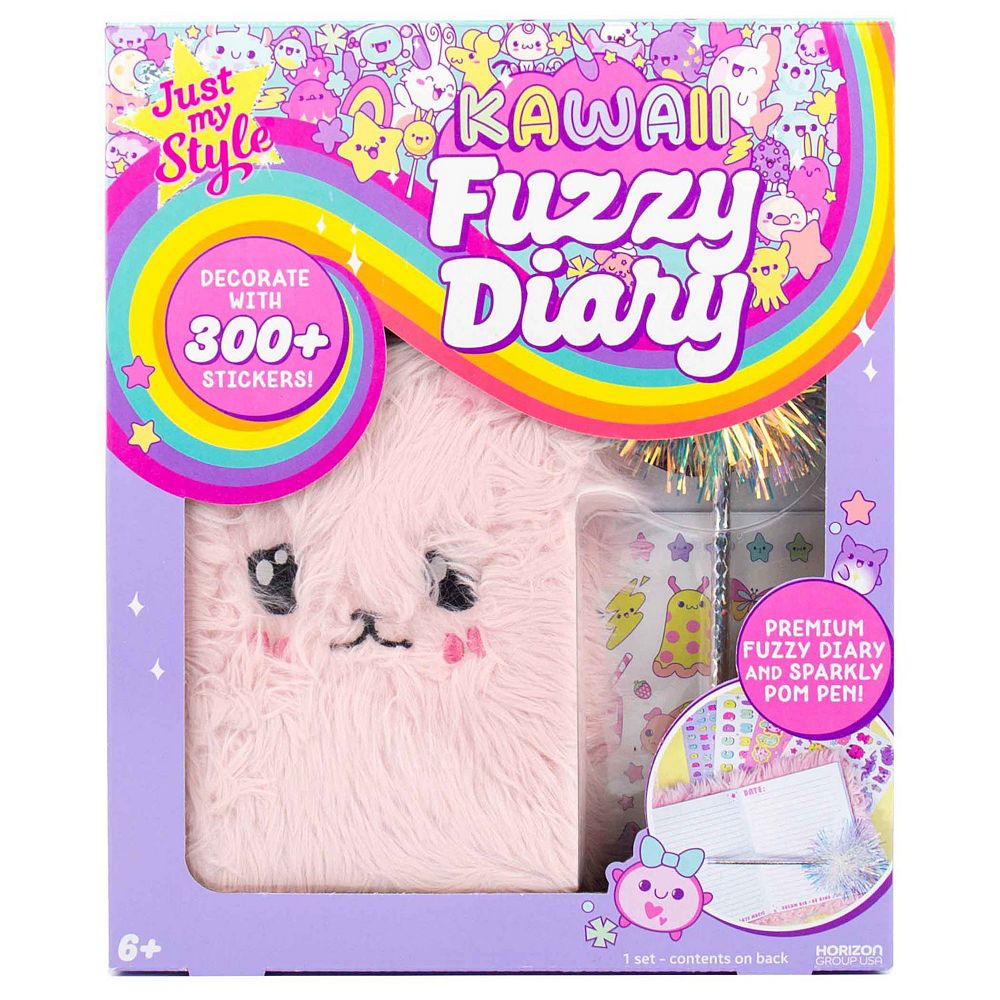 Just My Style Kawaii Fuzzy Diary & Stickers Kit