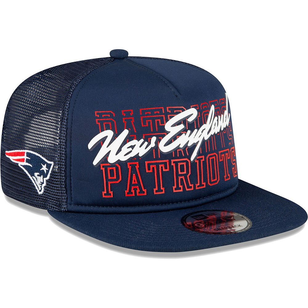 Men's New Era Navy New England Patriots Instant Replay 9FIFTY Snapback Hat