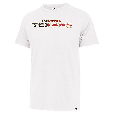 Men's '47 White Houston Texans Flag Script Franklin T-Shirt
