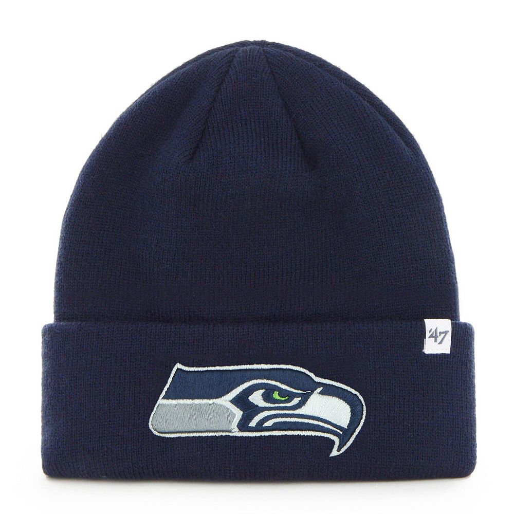 Men's '47 College Navy Seattle Seahawks Primary Basic Cuffed Knit Hat