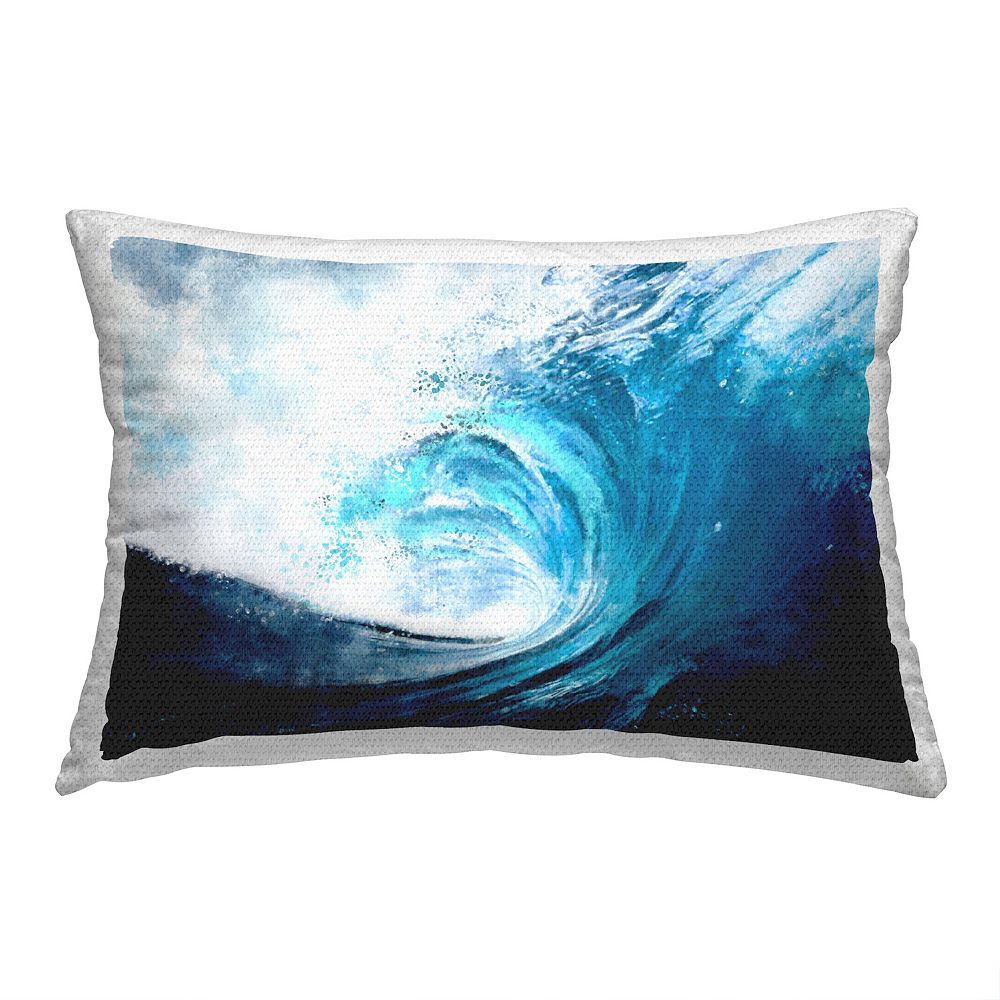 Stupell Home Decor Blue Tsunami Wave Throw Pillow