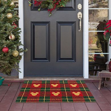 Disney's Mickey Mouse Plaid Doormat