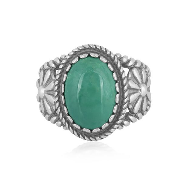 Southwest Spirit® Sterling Silver and Lapis Concha Ring