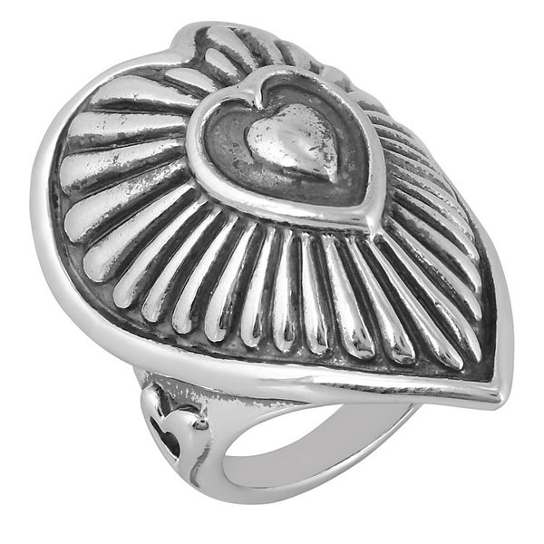 Southwest Spirit® Sterling Silver Bold Heart Ring