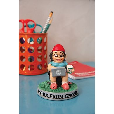 BigMouth Inc. "Work from Gnome" Gnome Woman Novelty Desk Figurine