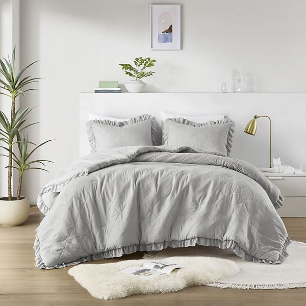 510 Design Phoebe Diamond Quilted Ruffle Edge Comforter Set