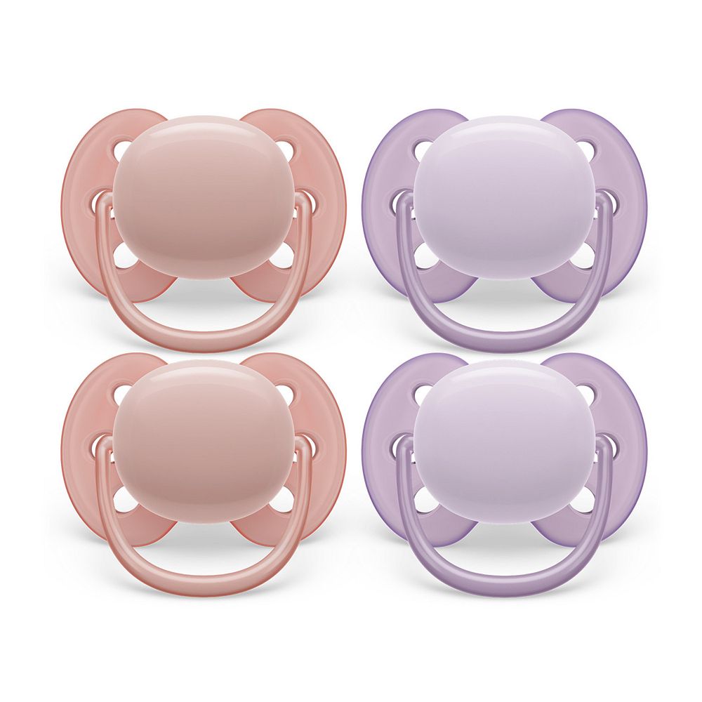 Philips Avent Newborn Ultra Soft Pacifier 4-Pack with Sterilizer Carry Case