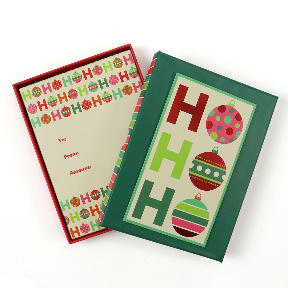Paper Images Rectangular Christmas Gift Card Holder Box
