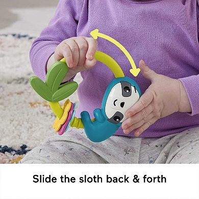 Fisher-Price Baby Sensory Slide & Clack Sloth Toy