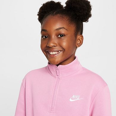 Girls 7-16 Nike Club Fleece Half Zip Pullover Top