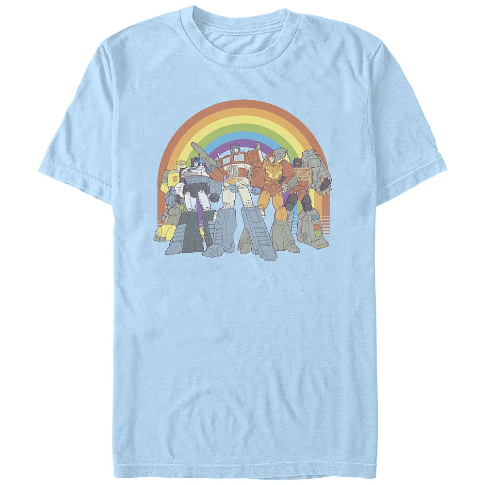 Men's Transformers Rainbow Machines Graphic Graphic Tee