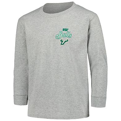 Youth Gray South Florida Bulls Retro Script Long Sleeve T-Shirt
