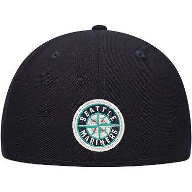 Men's New Era Navy Seattle Mariners Shadow Logo 59FIFTY Fitted Hat