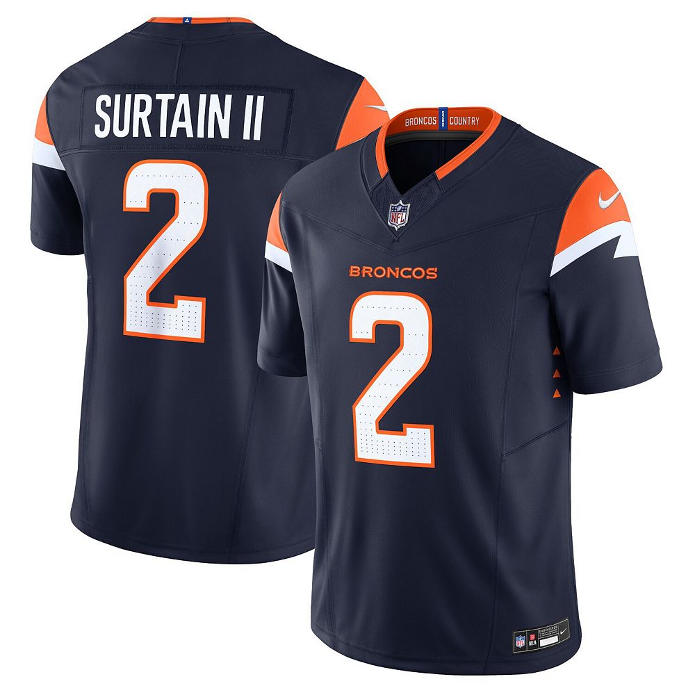 Men's Nike Patrick Surtain II Navy Denver Broncos Mile High Collection ...