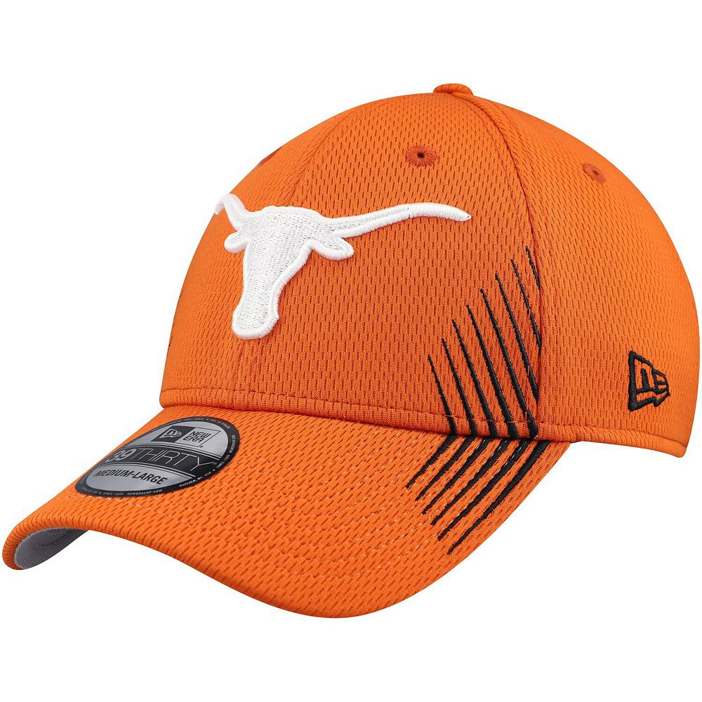 Men's New Era Texas Orange Texas Longhorns Active Slash Sides 39THIRTY ...