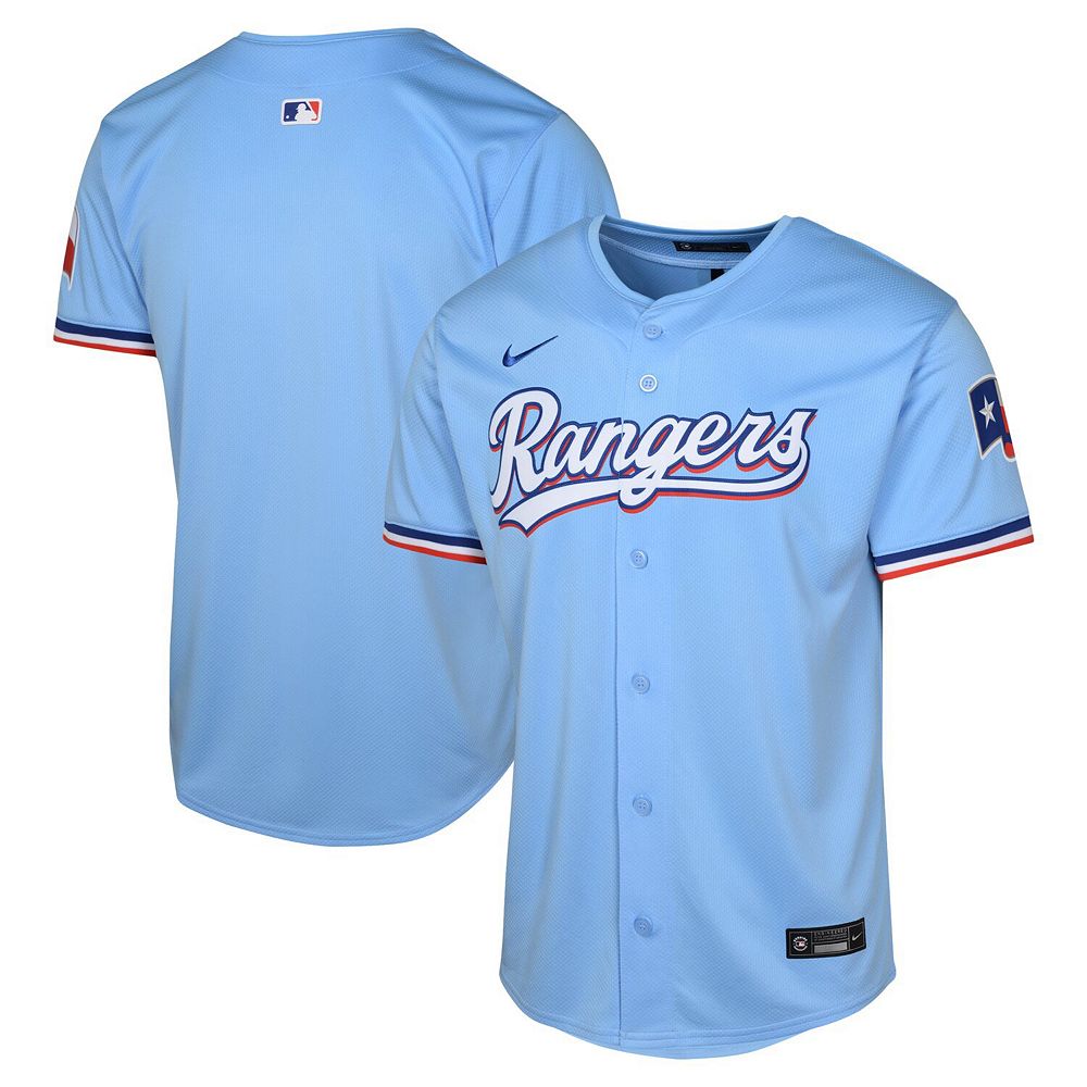 Youth Nike Light Blue Texas Rangers Alternate Limited Jersey